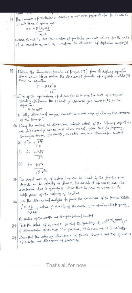 The number of particles n crossing a unit area perpendicular to X-axis in..