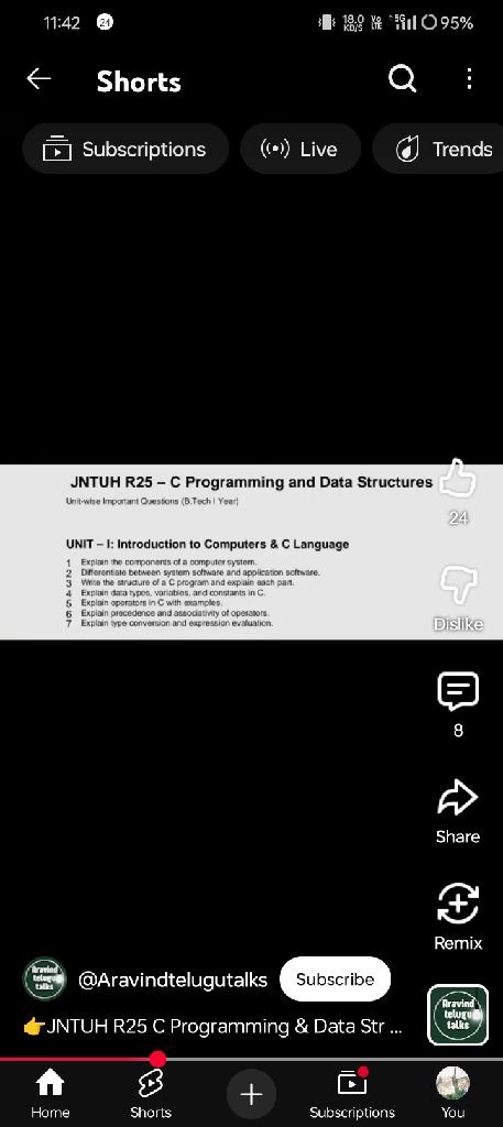 JNTUH R25 - C Programming and Data Structures Unit-wise Important Questio..