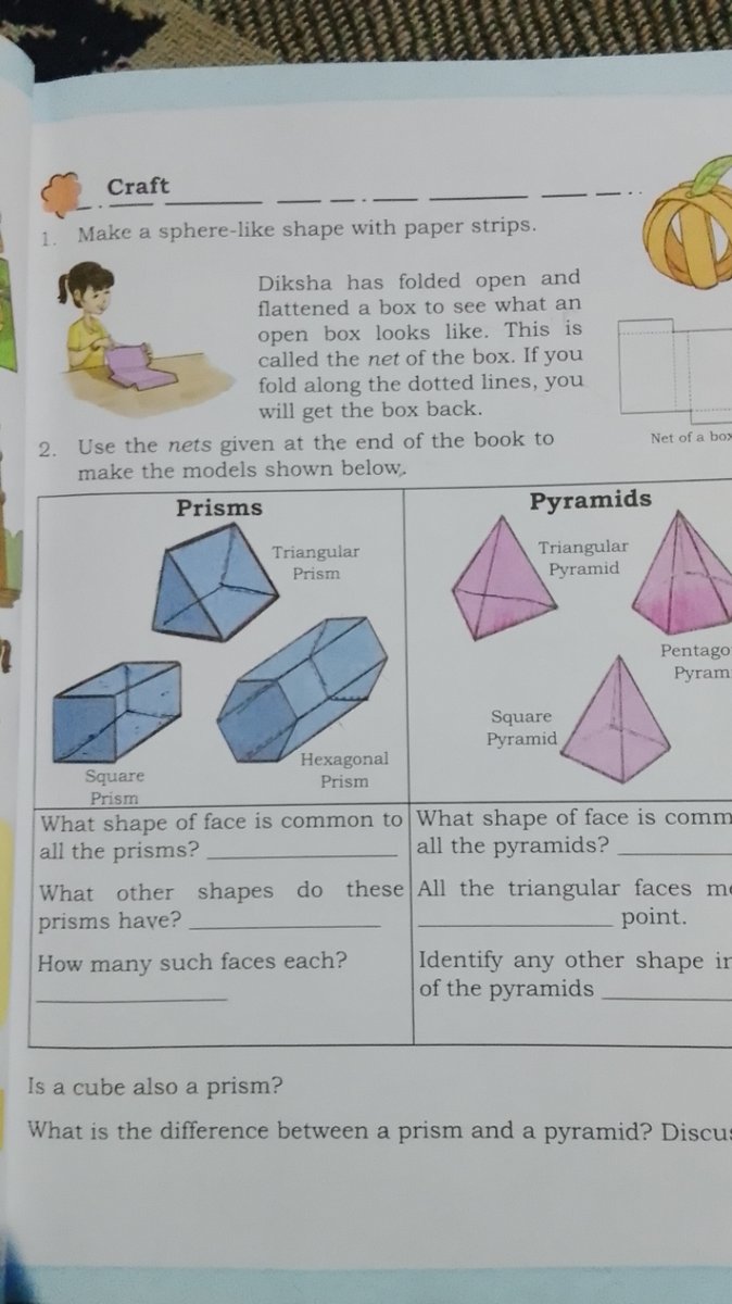 Make a sphere-like shape with paper strips. Diksha has folded open and f..