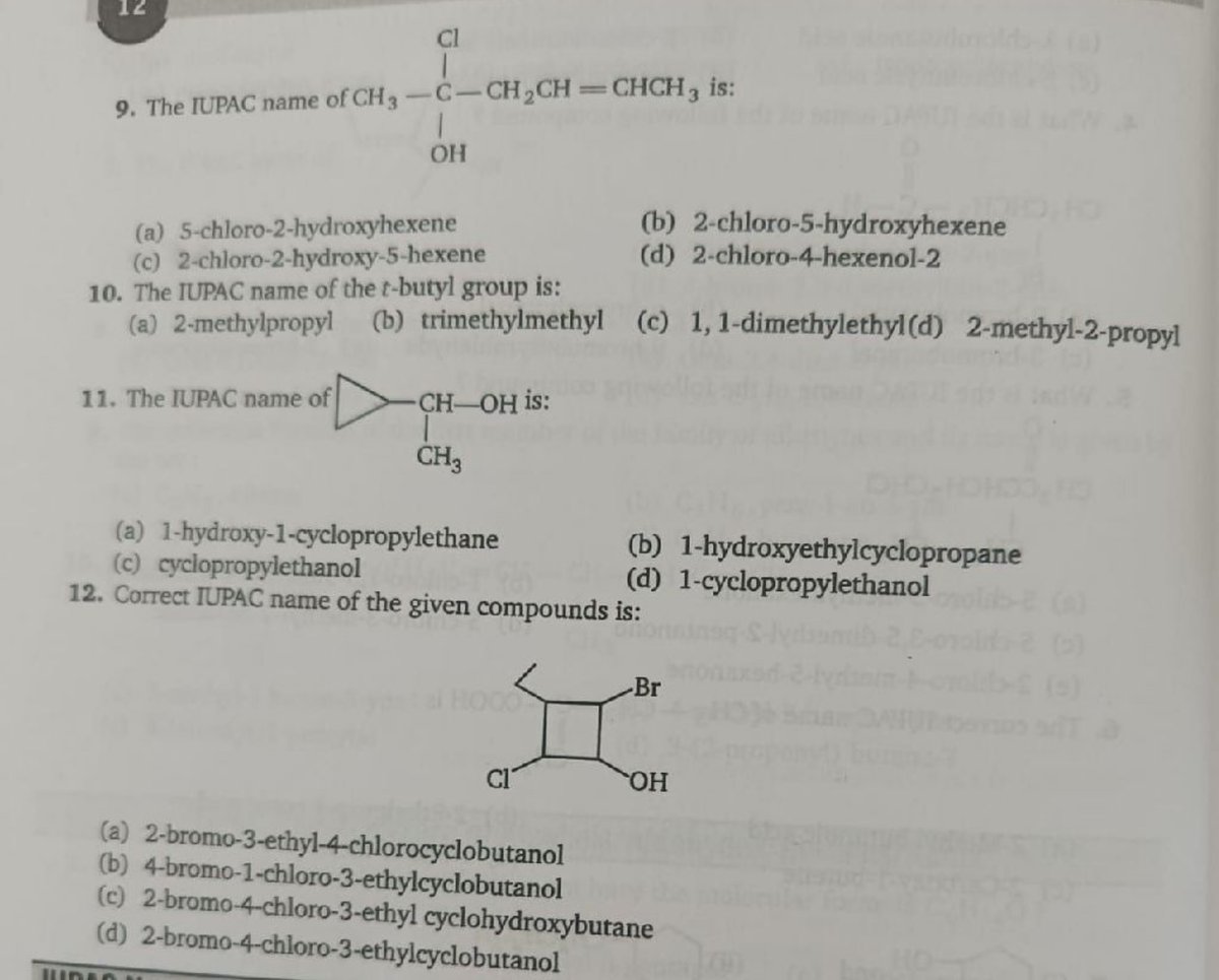 The IUPAC name of CH₃-C(Cl)(OH)-CH₂CH=CHCH₃ is: (a) 5-chloro-2-hydroxyhex..