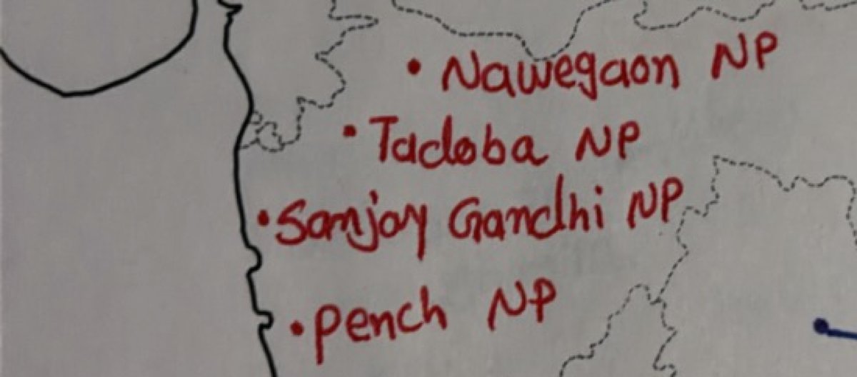The image shows a map with the following National Parks marked: Naweagaon..