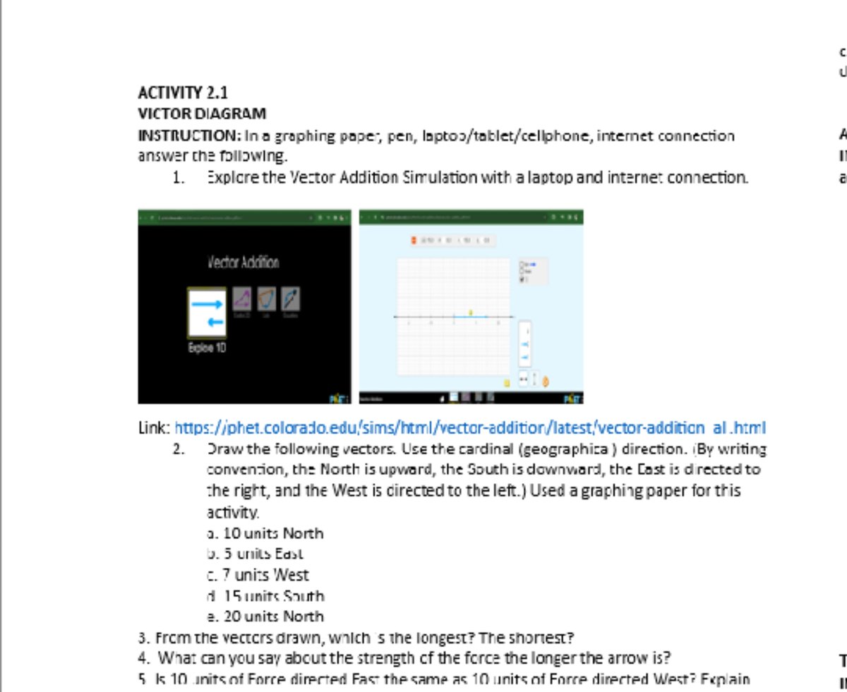 ACTIVITY 2.1 VICTOR DIAGRAM INSTRUCTION: In a graphing paper, pen, lapto..