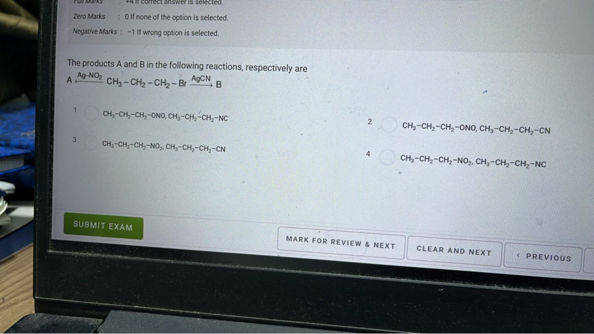 The products A and B in the following reactions, respectively are: A. CH..