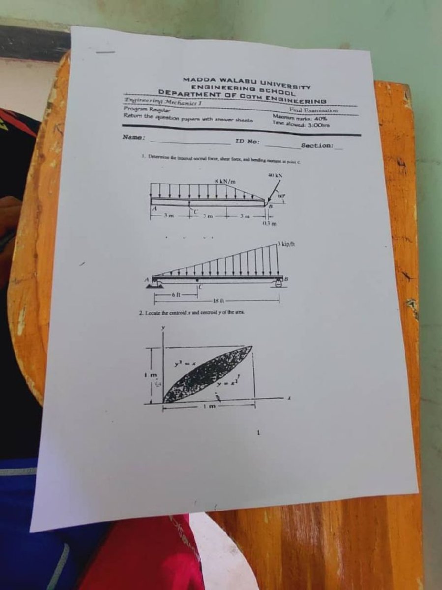 MADDA WALABU UNIVERSITY ENGINEERING SCHOOL DEPARTMENT OF COTM ENGINEERING..