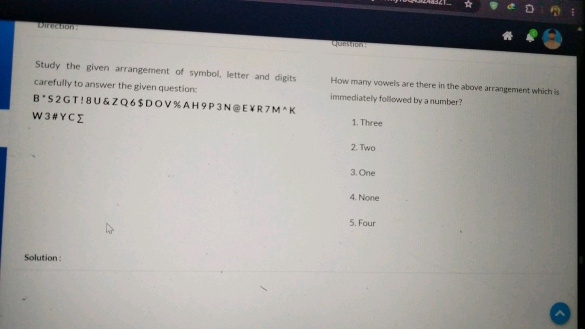 Study the given arrangement of symbol, letter and digits carefully to ans..