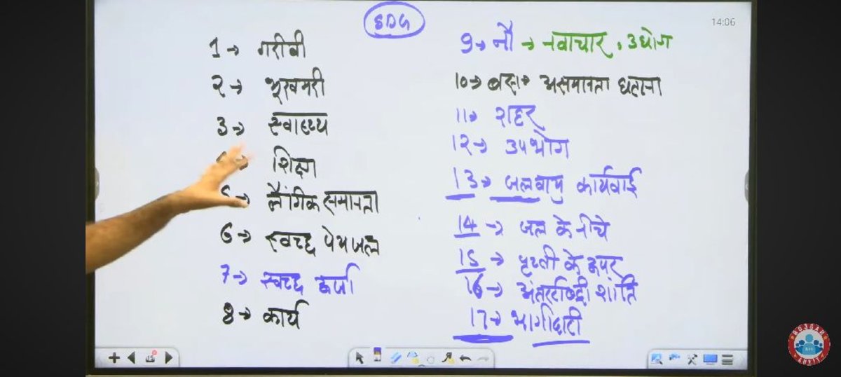 The image shows a list of 17 points, numbered 1 to 17, with corresponding..