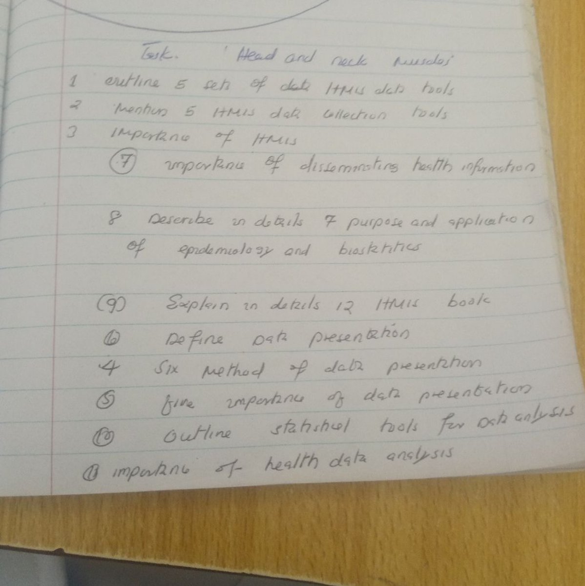 Task: Outline 5 sets of data HMIS data tools. Mention 5 HMIS data collec..