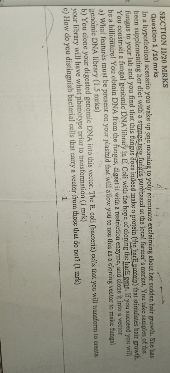 SECTION II/20 MRKS Question 1/10 mrks In a hypothetical scenario you wak..