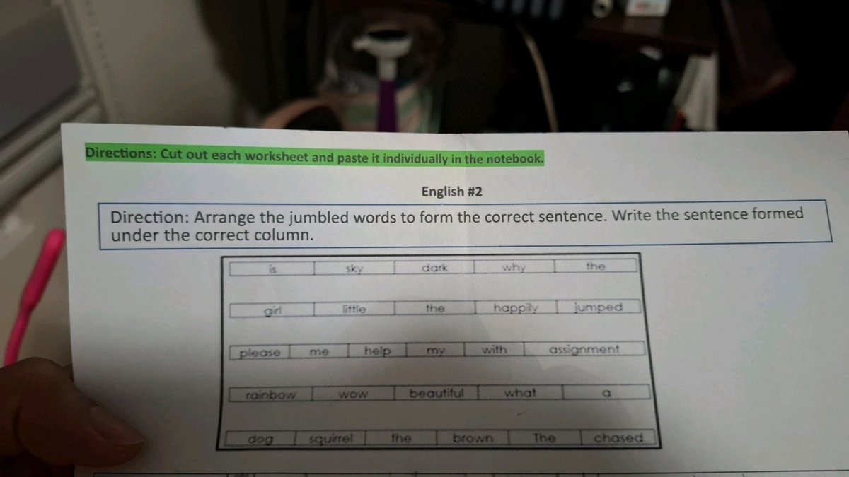 Directions: Cut out each worksheet and paste it individually in the noteb..