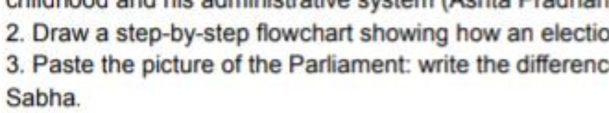 Draw a step-by-step flowchart showing how an election is conducted. Paste..
