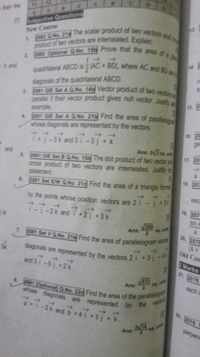 The scalar product of two vectors and product of two vectors are interrel..