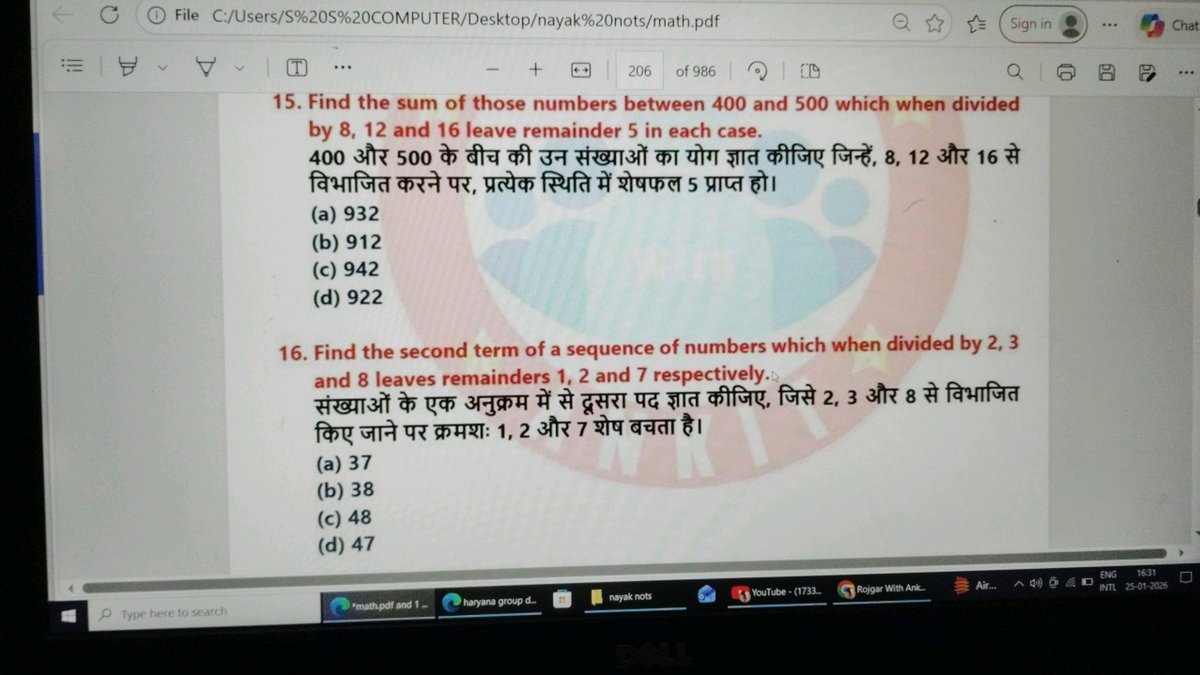 Find the sum of those numbers between 400 and 500 which when divided by 8..