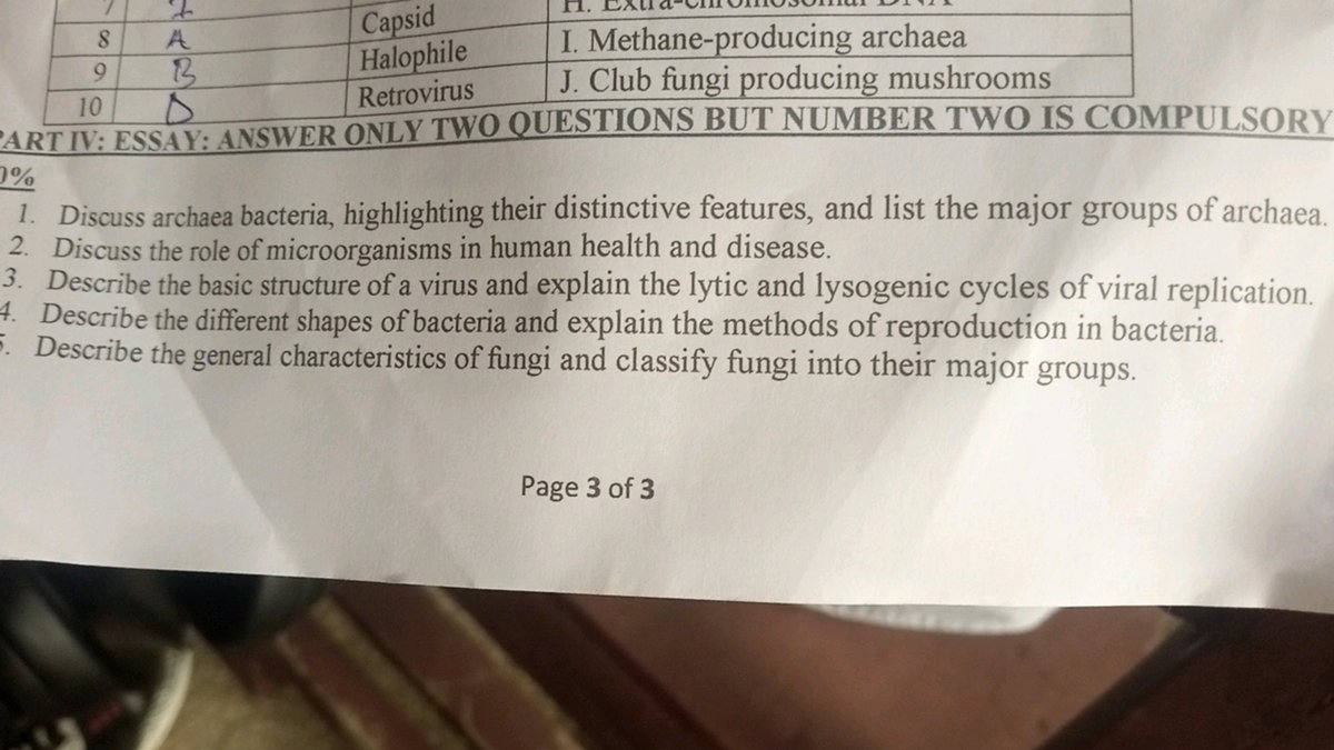 PART IV: ESSAY: ANSWER ONLY TWO QUESTIONS BUT NUMBER TWO IS COMPULSORY D..