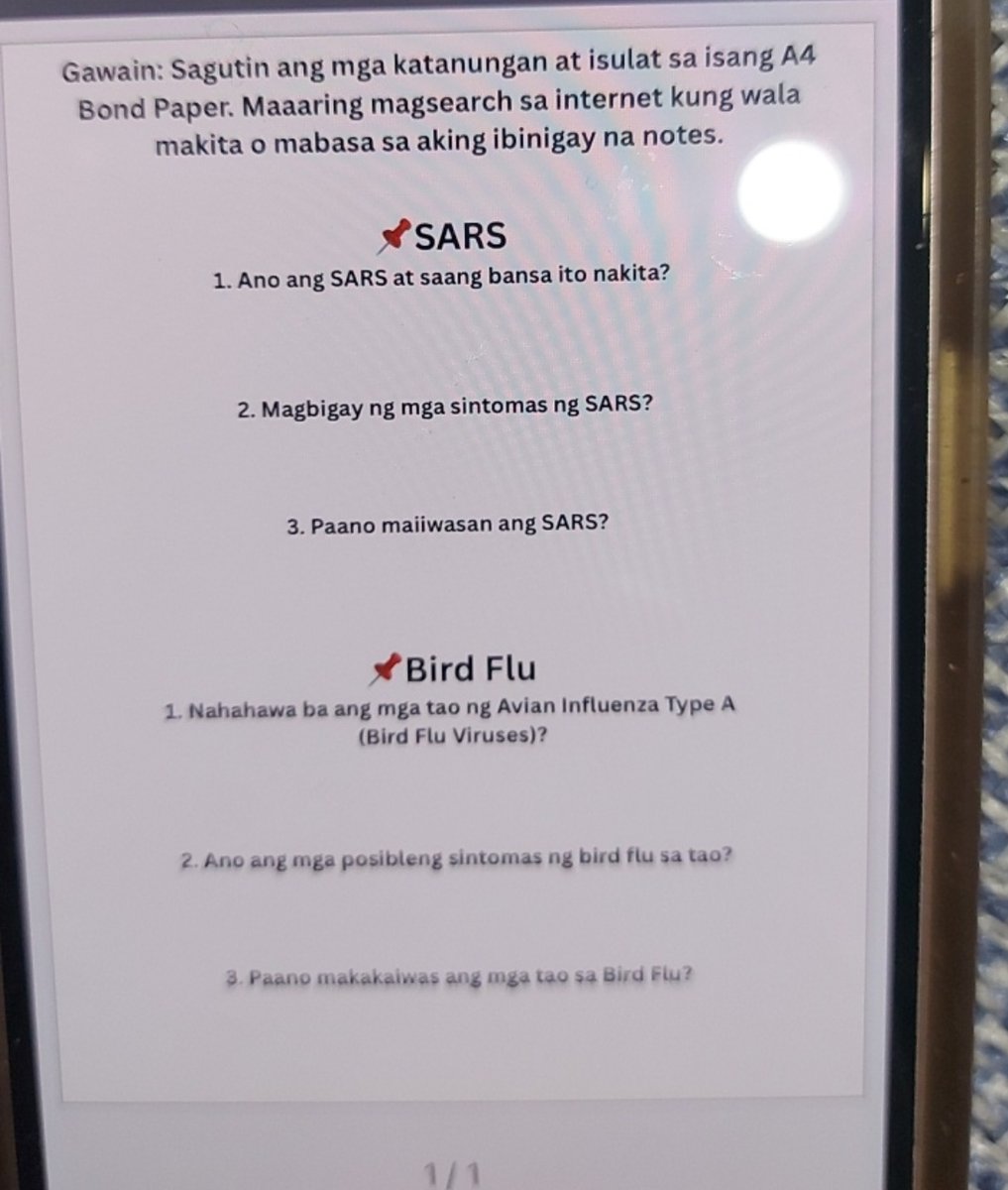 Gawain: Sagutin ang mga katanungan at isulat sa isang A4 Bond Paper. Maaa..