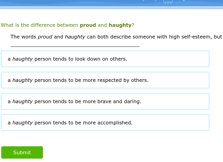 What is the difference between proud and haughty? The words proud and ha..