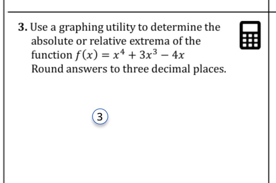 Use a graphing utility to determine the absolute or relative extrema of t..
