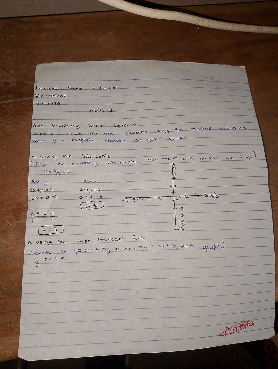 Quiz: Graphing Linear Equations Directions: Graph each linear equation us..