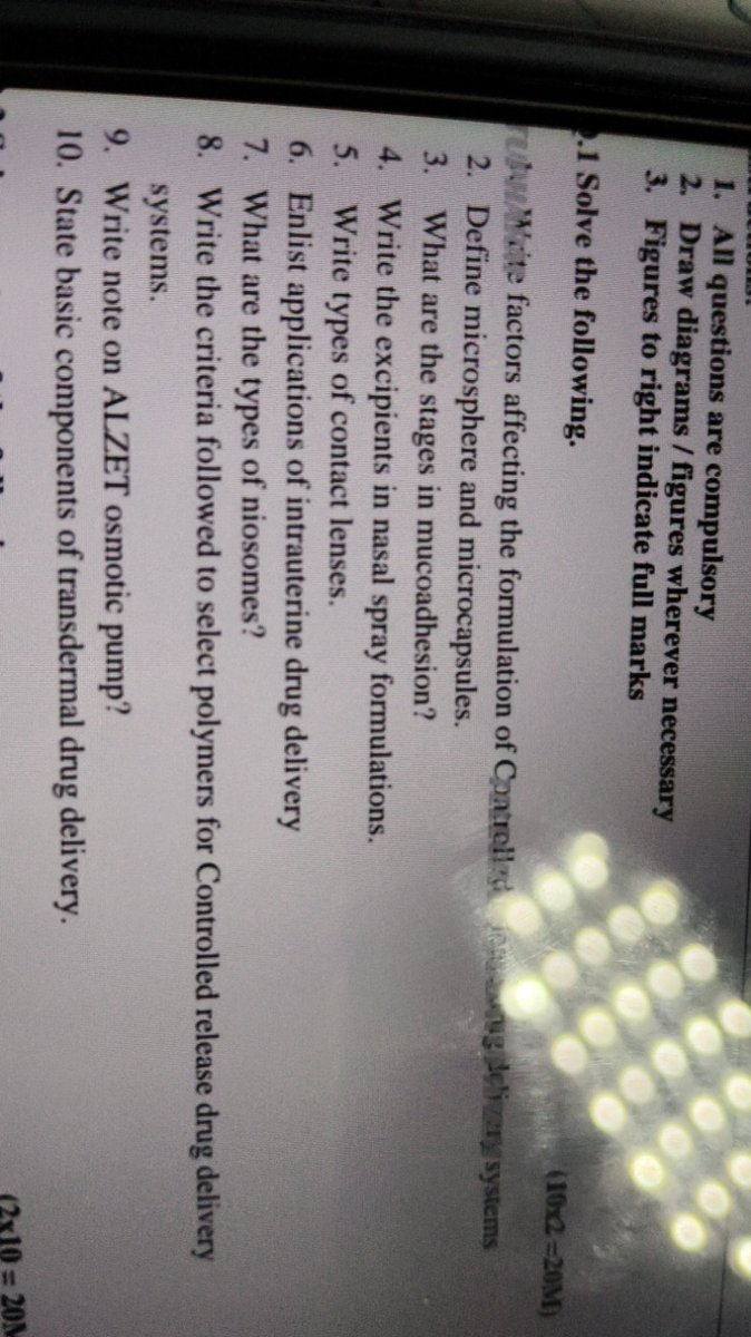 All questions are compulsory Draw diagrams / figures wherever necessary F..