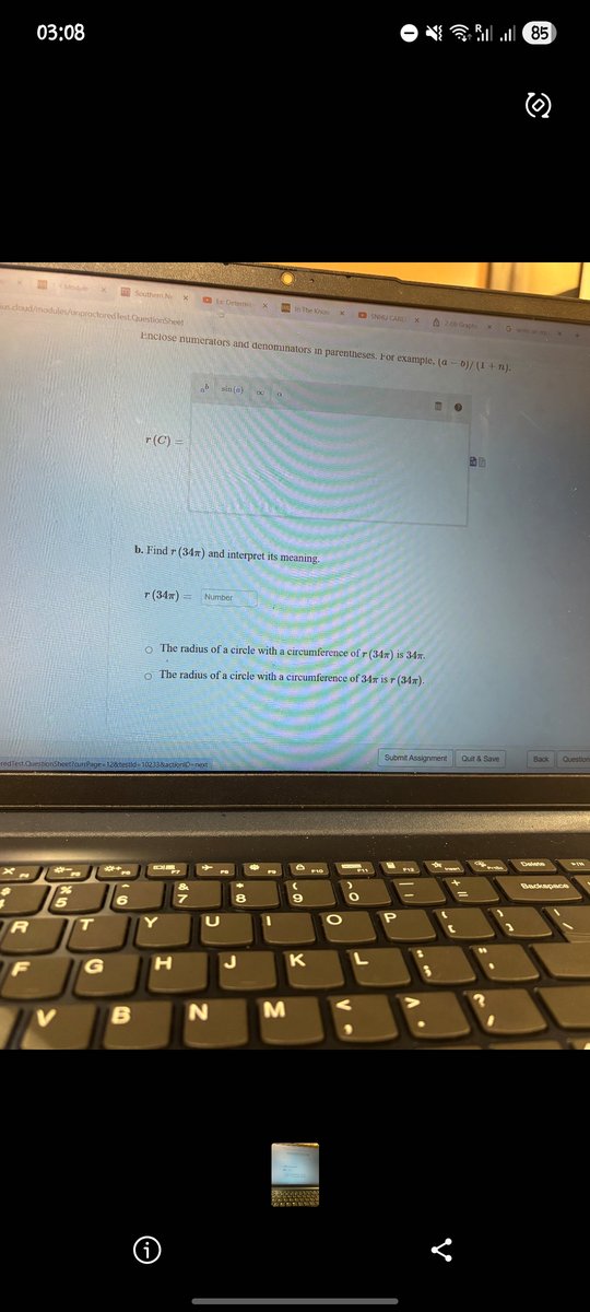 The circumference C of a circle is a function of its radius given by C(r)..
