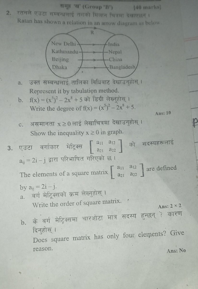 Ratan has shown a relation in an arrow diagram as below. Diagram: New D..