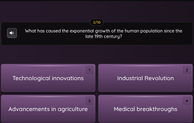 What has caused the exponential growth of the human population since the