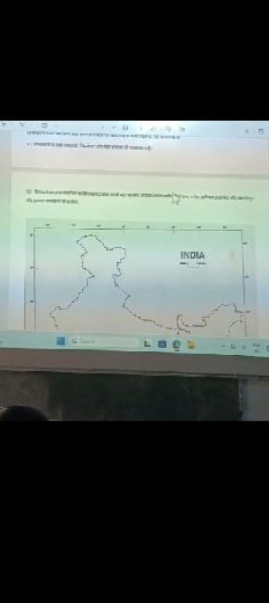 On the outline map of India provided: Mark and name the river Ganga. Mar..