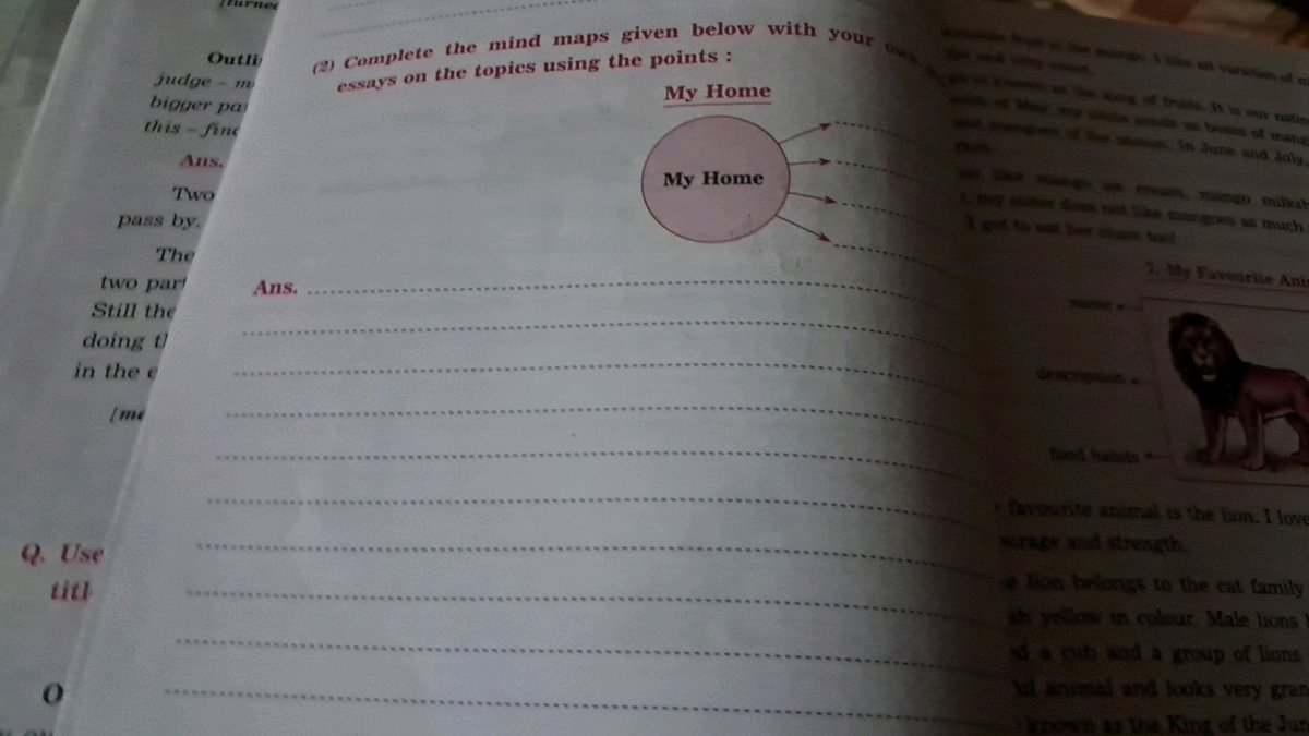 Complete the mind maps given below with your own essays on the topics usi..