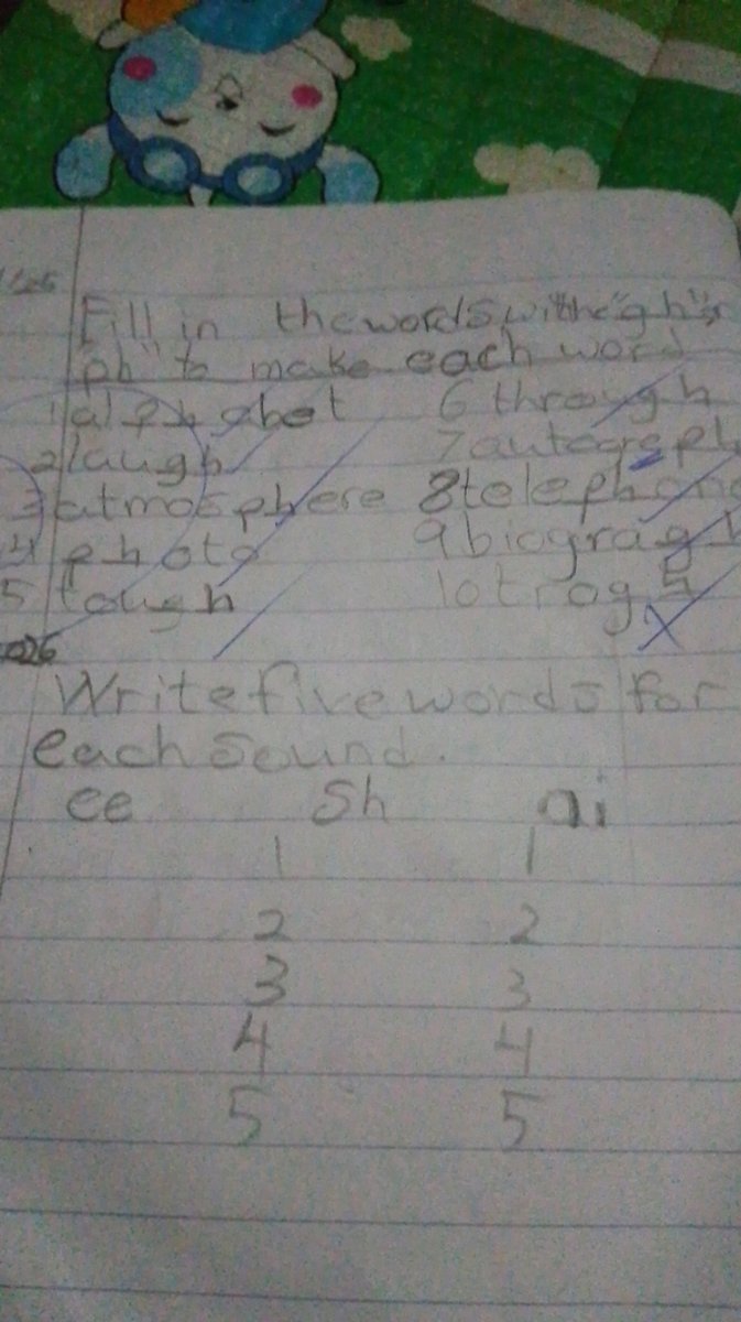 Fill in the words with "gh" or "ph" to make each word: al_abet lau_ _ atm..