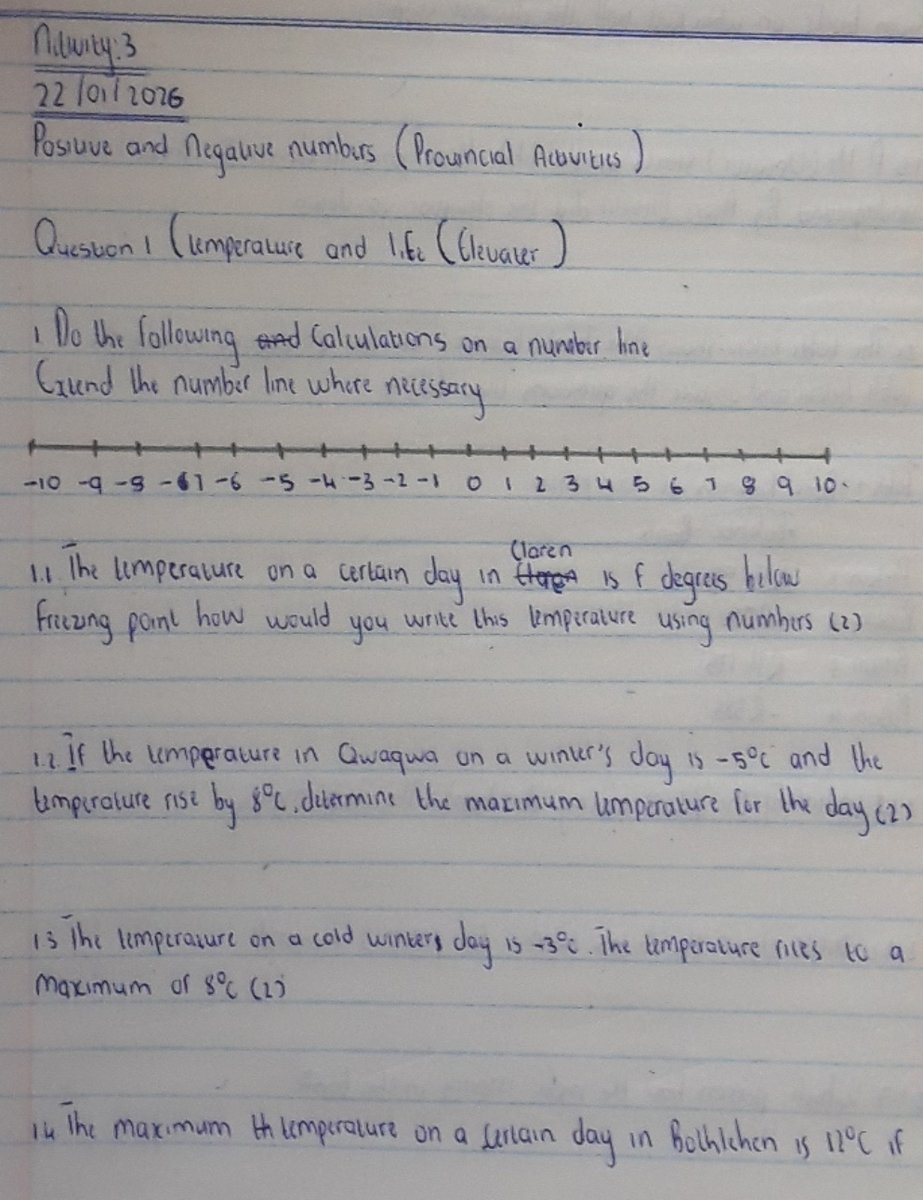 Activity 3 22/01/2026 Positive and Negative numbers (Provincial Activitie..