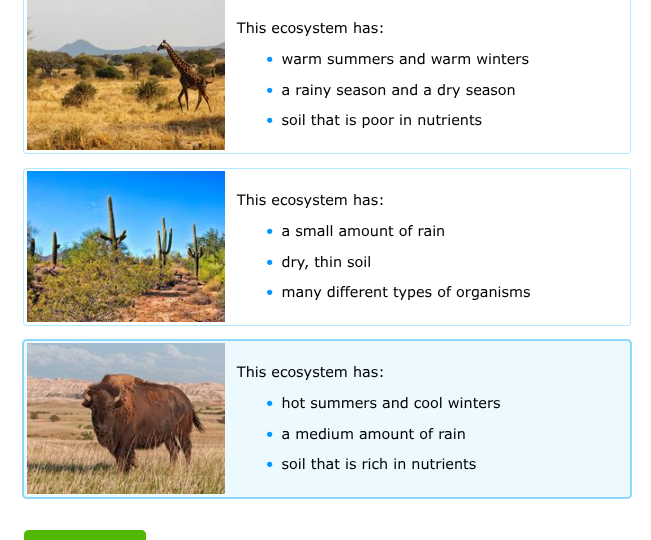 This ecosystem has: warm summers and warm winters a rainy season and a dr..