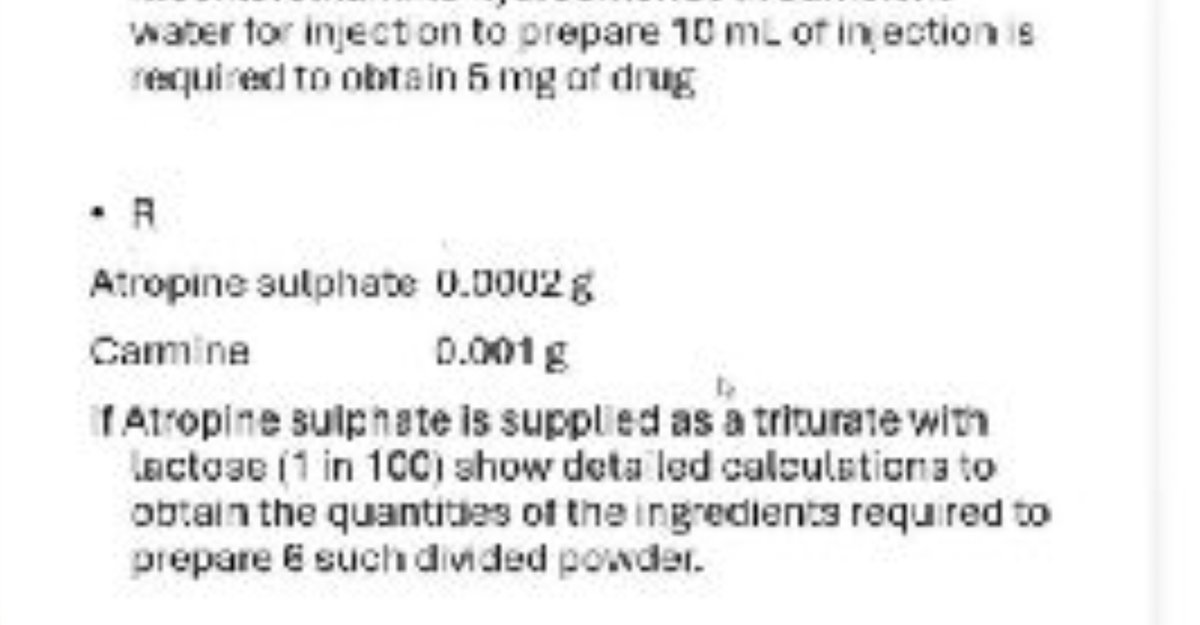 Water for injection to prepare 10 mL of injection is required to obtain 5..