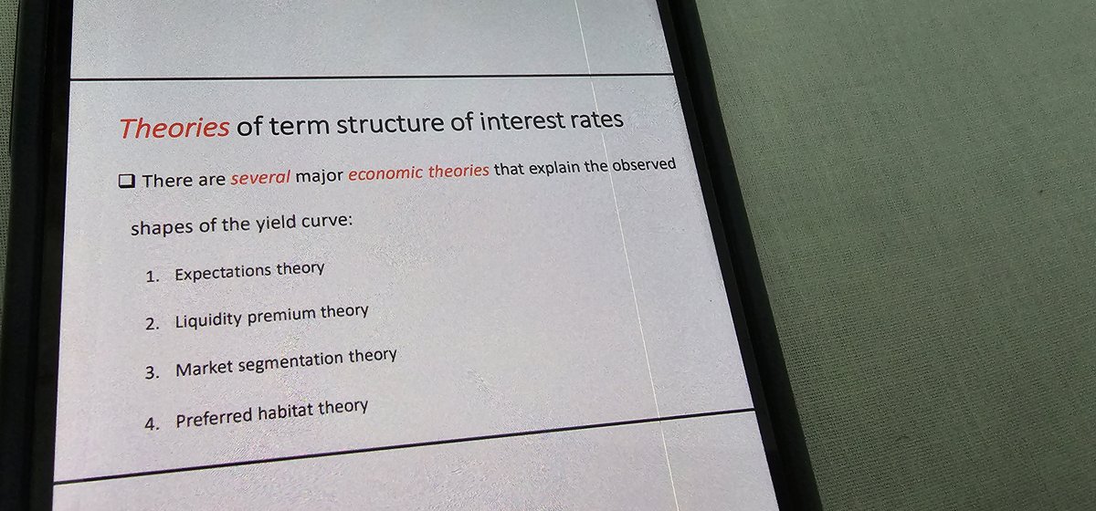 Theories of term structure of interest rates There are several major eco..