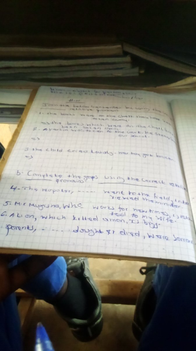 Here are some questions about relative pronouns: a) Rewrite the sentence..
