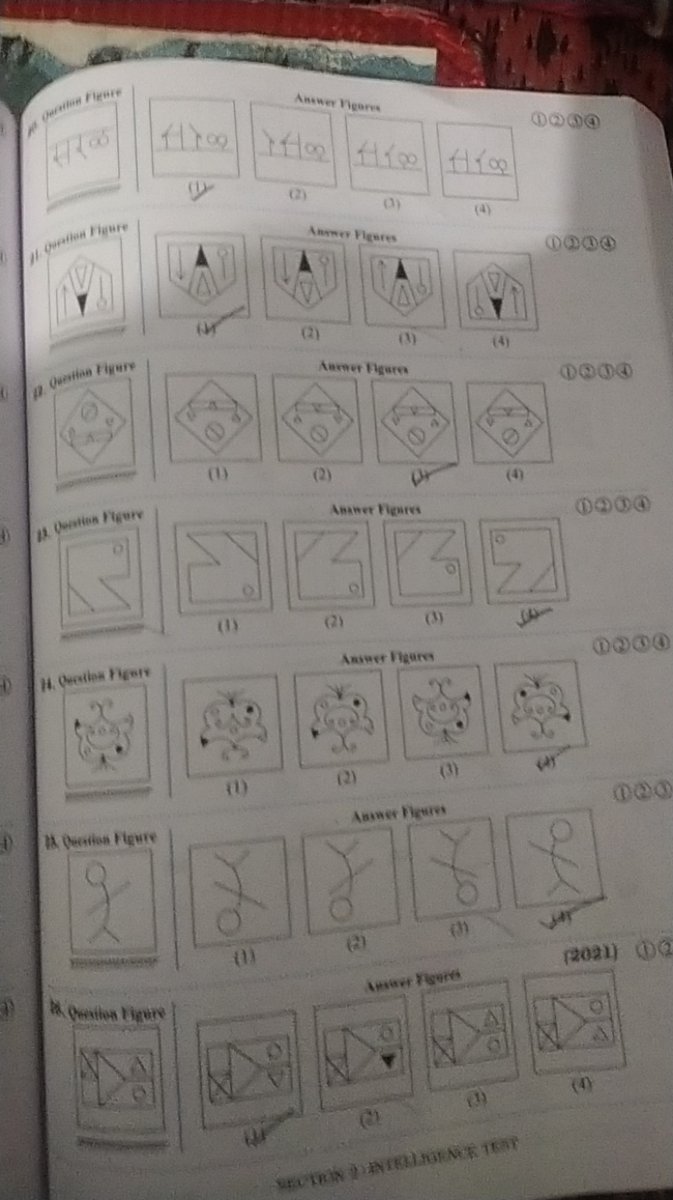 The user has provided an image containing multiple intelligence test ques..
