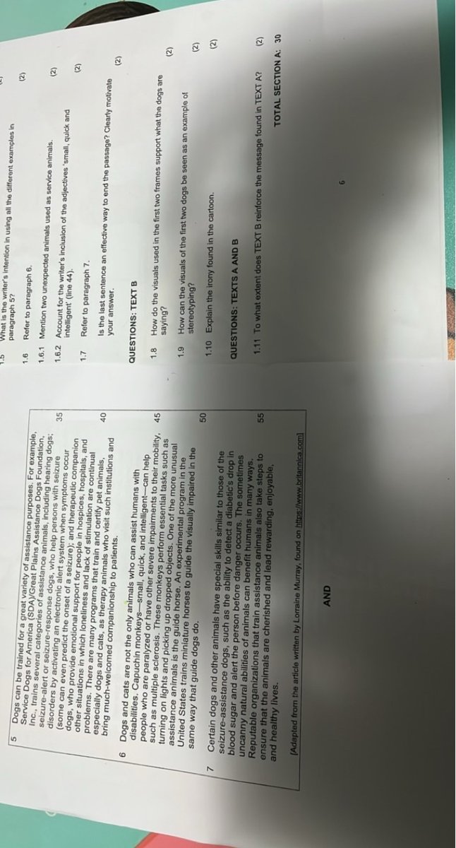 Here are some questions based on the provided text: TEXT A 1.5 What is