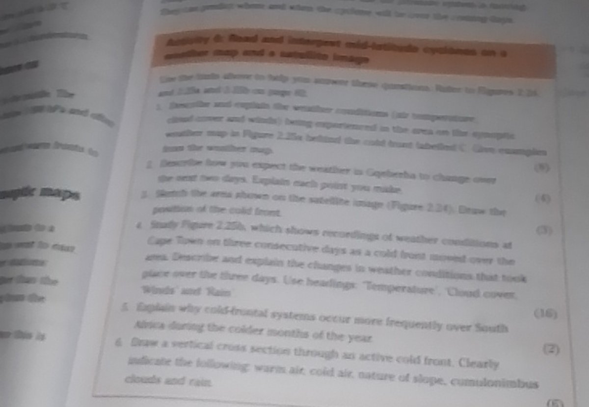 Activity 8: Read and interpret mid-latitude cyclones on a weather map and..
