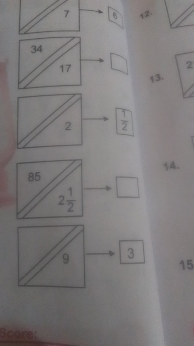 Fill in the missing numbers based on the pattern shown in the examples: