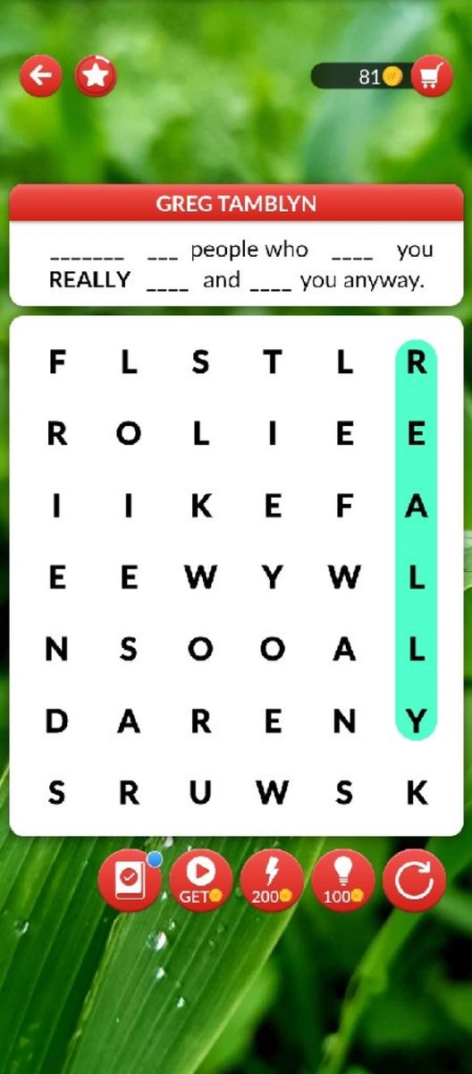 Complete the quote by Greg Tamblyn using the word search puzzle: "_ peop..