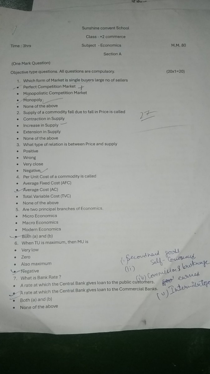 Objective type questions. All questions are compulsory. Which form of Ma..