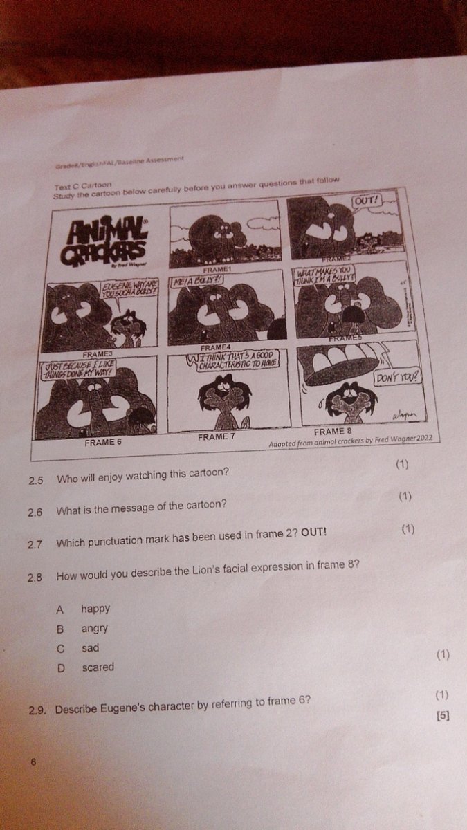 Text C Cartoon Study the cartoon below carefully before you answer questi..