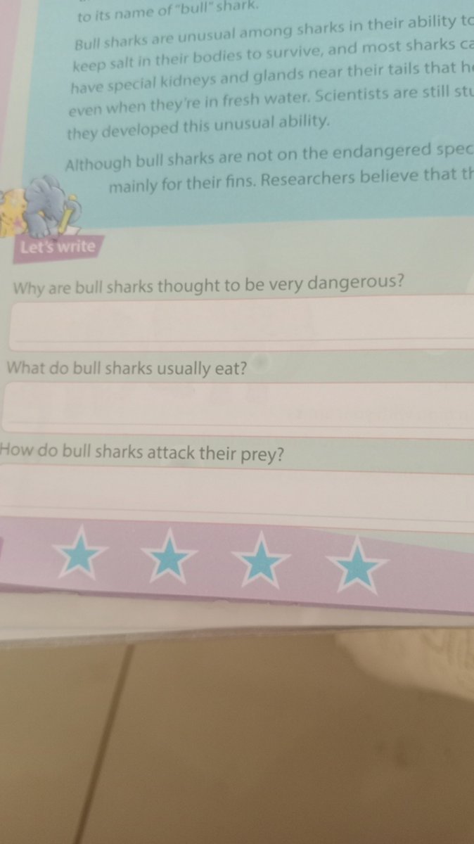 Let's write Why are bull sharks thought to be very dangerous? What do bul..