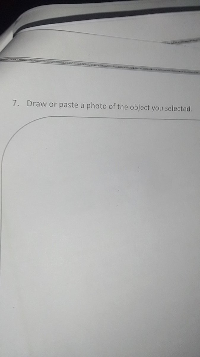 Draw or paste a photo of the object you selected. | Filo