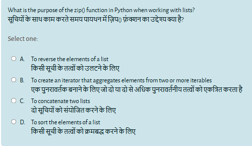 What is the purpose of the zip() function in Python when working with lis..