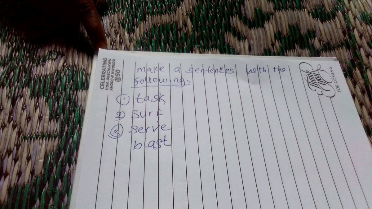 Make sentences with the following words: task surf serve blast | Filo