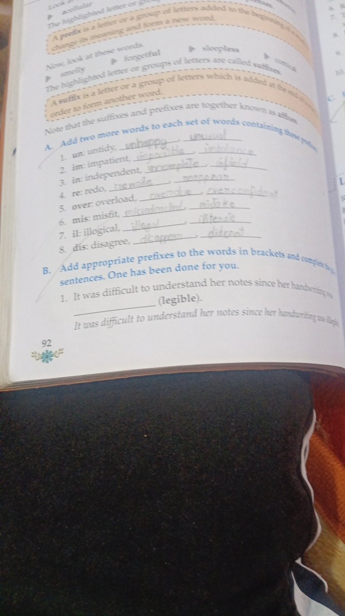 Note that the suffixes and prefixes are together known as affixes. A. Ad..