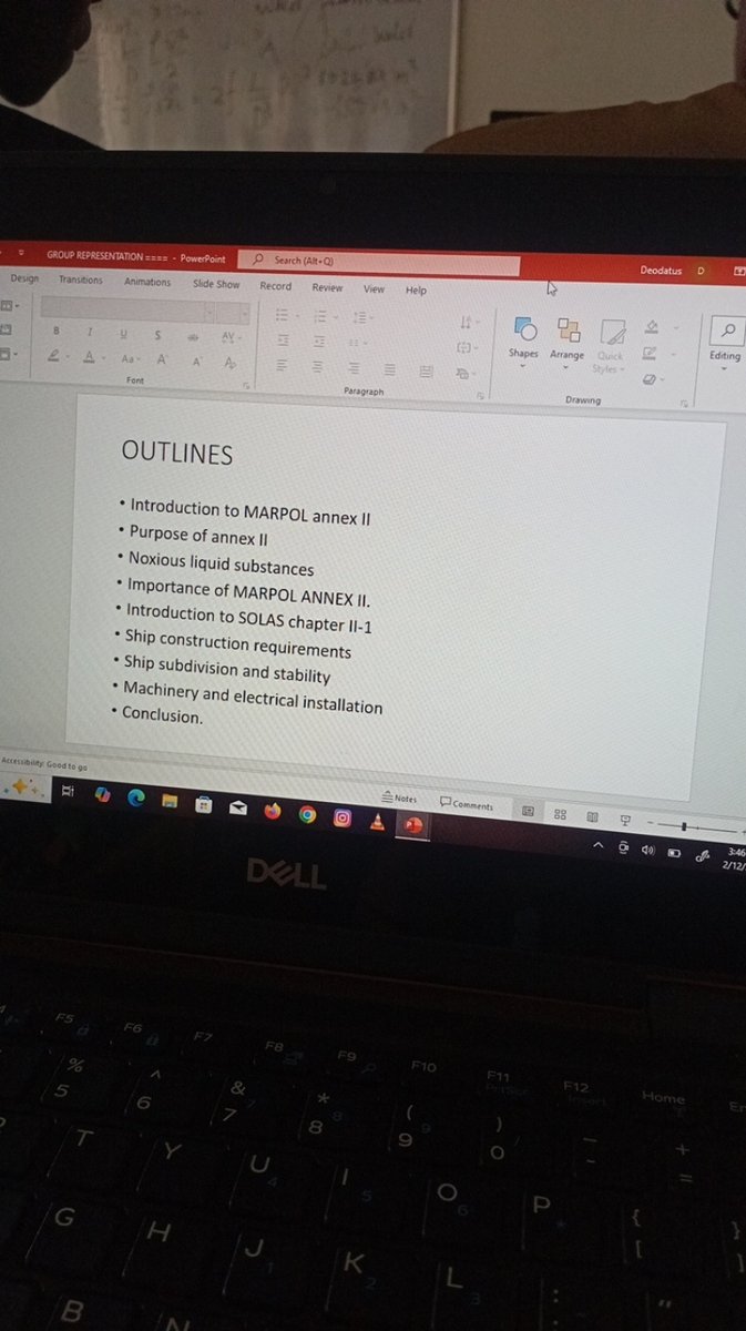 The user has provided an image of a PowerPoint slide with the title "OUTL..