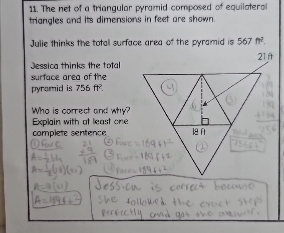 The net of a triangular pyramid composed of equilateral triangles and its..
