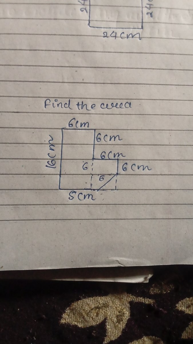Find the area of the given figure with the following dimensions: Left ve..