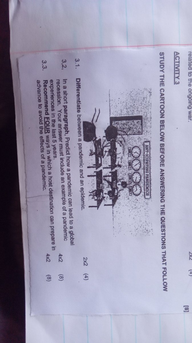 ACTIVITY 3 STUDY THE CARTOON BELOW BEFORE ANSWERING THE QUESTIONS THAT FO..