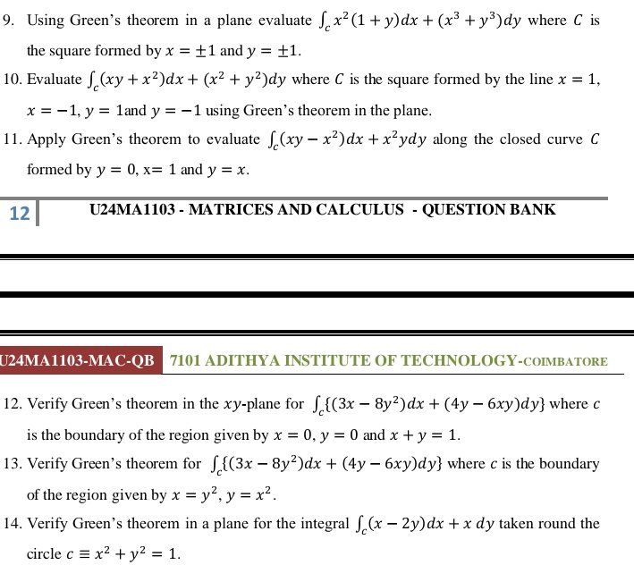 Using Green's theorem in a plane evaluate \int_{c}x^{2}(1+y)dx+(x^{3}+y^{..